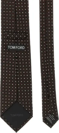 Tom Ford Polka-Dot Mulberry Silk Necktie - Brown