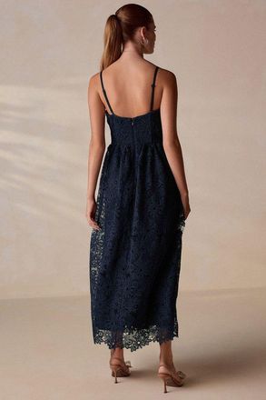 Next Midikleid Bandeau-Midikleid mit Spitze (1-tlg)