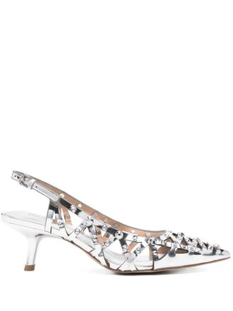 Ash Bizarre Slingback-Pumps 55mm - Silber