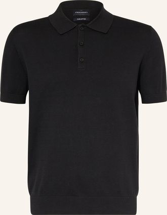 Strokesman's Strokesmans Strick-Poloshirt schwarz