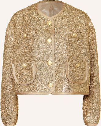 Nvsco Nvsco Kastenjacke Mit Glitzergarn gold
