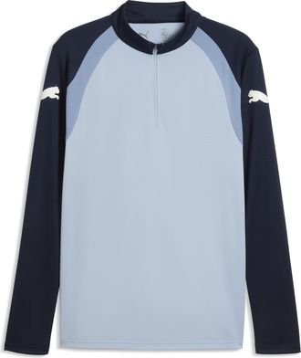 Puma individualFINAL Slim Langarmtop mit Rei&szlig;verschluss bis zum Hals Herren, Accessoires, Blau, 3XL