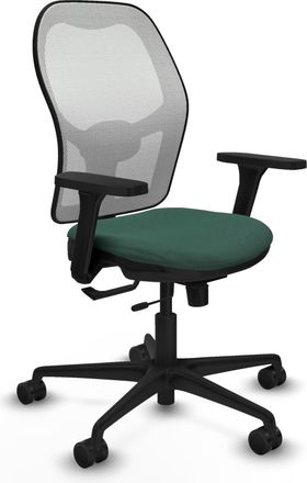 Piqueras y Crespo Schreibtischstuhl, Minzgr&uuml;n, mit 3D-Armlehnen, h&ouml;henverstellbare Lendenwirbelst&uuml;tze, ausgestattet mit Syncro/Traslack und injiziertem Schaumstoff, Wei