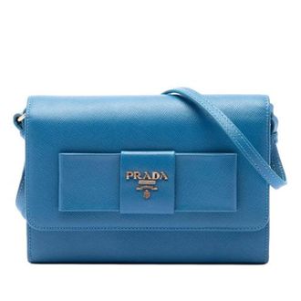 Prada Portefeuille bandouli&egrave;re pr&eacute;-poss&eacute;d&eacute; - Femme - Pre-owned - Bleu - Taille: ONE Size