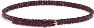 Pieces Pcavery Leather Braided Slim Belt Noos, Tawny Port, Numeric_90 Femmes
