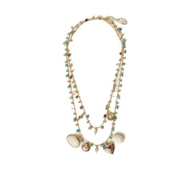 Twinset Set mit Halsketten mit Steinen und Anh&auml;ngern - - Accessories - Damen - Mehrfarbig - ONE SIZE