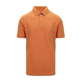 Fay Homme, Tops, Orange, Taille: XL Polo Boutonné