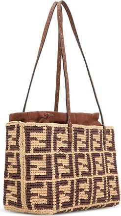 Fendi petit sac cabas à logo - Tons neutres