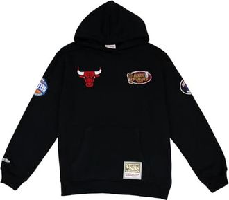 Mitchell & Ness NBA Black Out Sweat &agrave; capuche vintage Chicago Bulls Noir, Noir, M