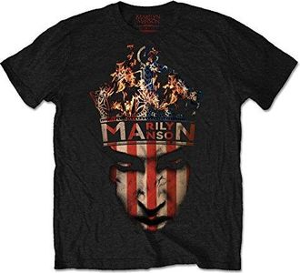 Marilyn Manson Crown - T-shirt - Manches Courtes - Homme, Noir (Black), Medium