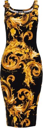 Versace Jeans Couture Femme, Robes, Noir, Taille: 40 FR Robe ajust&eacute;e &agrave; fines bretelles