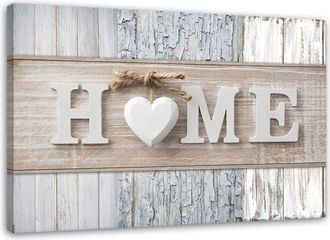 Feeby Bilder Home 60x40 cm 1 Teilig Wohnzimmer Schlafzimmer Büro Flur Küche Wandbilder Leinwandbilder Modern Bild auf Leinwand Wanddekoration Kunstdruck Des