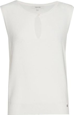 Marie M&eacute;ro Femme, Tops, Beige, Taille: 48 FR Top sans Manches &agrave; Encolure Distincte