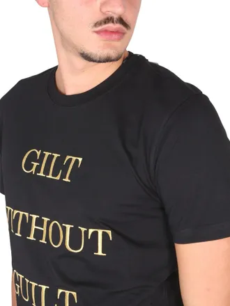 Moschino Logo-Print Cotton T-Shirt - Black