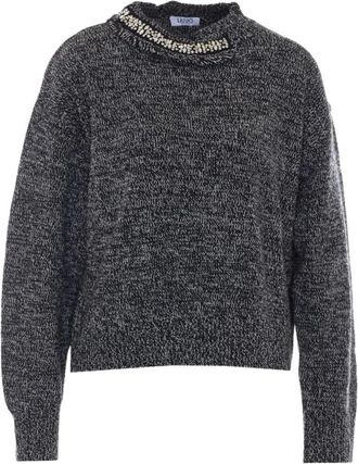 Liu Jo Rundhals-Strickpullover - - Knitwear - Damen - Schwarzk - XS
