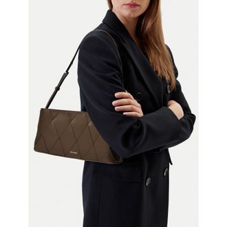 Calvin Klein Handtasche Calvin Klein Ck Woven Elongated Shoulder Bag K60K612992 Braun