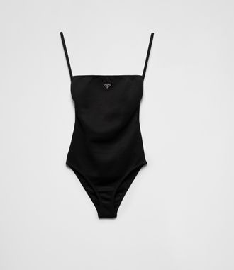 Prada Einteiliger Badeanzug aus Interlock-Strick