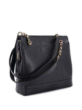 Chanel Stitched CC Caviar Medium shoulder bag - Schwarz