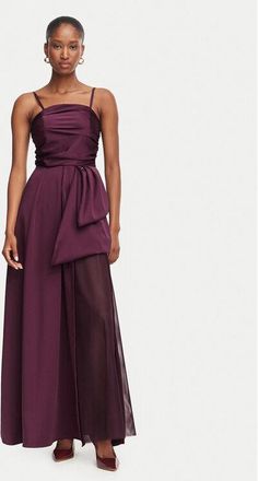 Rinascimento Rinascimento Abendkleid CFC0130426003 Dunkelrot Regular Fit