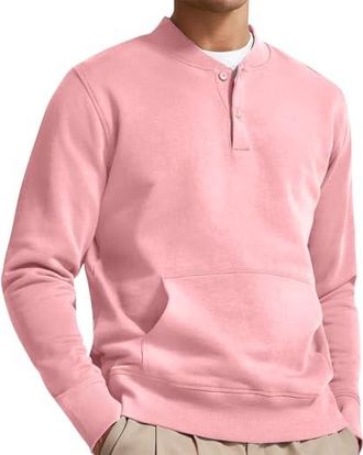 Generic Sweat-shirt &agrave; manches longues pour homme avec fermeture &eacute;clair quart chaud surdimensionn&eacute; respirant sweat &agrave; capuche dext&eacute;rieur veste de loisirs d&eacute;cont