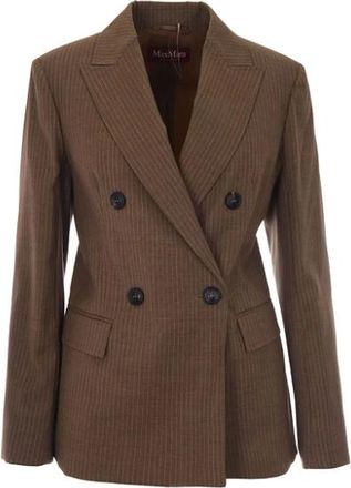 Max Mara Femme, Vestes, Brun, Taille: 40 FR Blazer Droit Tumico