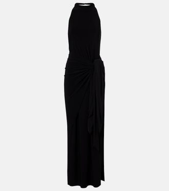 Norma Kamali Robe longue &agrave; col licou