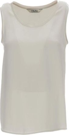 Max Mara Femme, Tops, Beige, Taille: 36 FR Satin Top