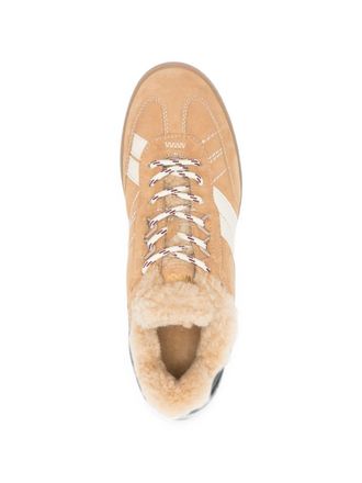 Woolrich Suede and Shearling Sneaker - Beige