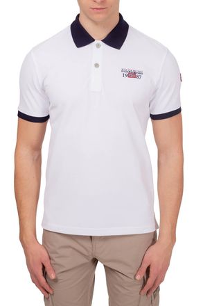 Napapijri Herren-Poloshirt Eany, Bright White 002, XXL