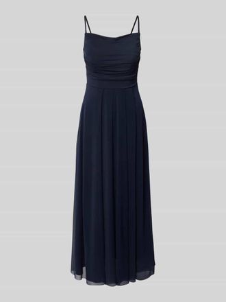 Troyden Collection Cocktailkleid mit Spaghettiträgern und Raffungen
