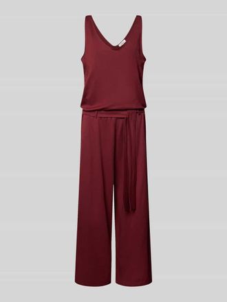 s.Oliver Red Label Regular Fit Jumpsuit mit Bindeg&uuml;rtel aus Baumwoll-Mix