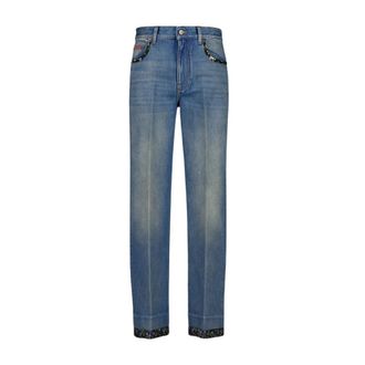 Valentino Garavani Denim Hose mit Blumenmuster - - Jeans - Damen - Blau - W25