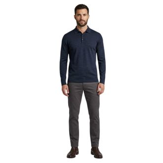 HUGO BOSS H-Pado 110 Poloshirt f&uuml;r Herren, Lang&auml;rmlig (Dunkelblau)