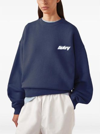 Autry Logo-Print Cotton Sweatshirt - Navy