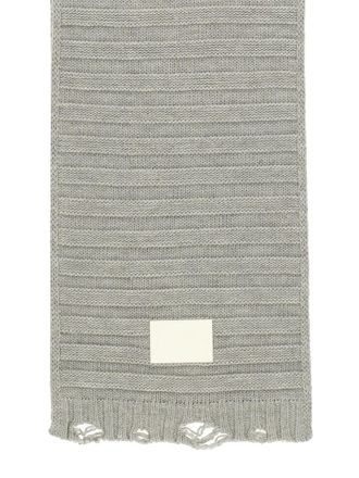 Maison Margiela Virgin Wool & Acrylic Blend Scarf - Gray