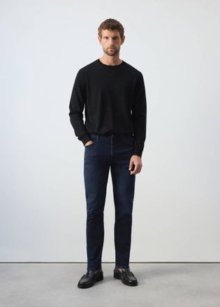 Mango Jean Patrick slim fit Ultra Soft Touch bleu fonc&eacute; intense - Homme - 38 - MANGO MAN