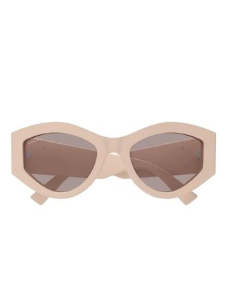 Gucci lunettes de soleil &agrave; monture g&eacute;om&eacute;trique - Tons neutres