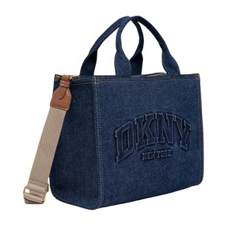 DKNY Logo-Pr&auml;gung Denim Tote Bag - - Bags - Damen - Blau - ONE SIZE