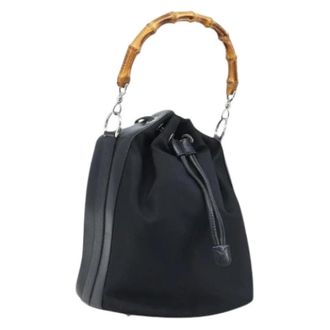 Gucci Pre-owned Nylon Bucket Bag - - Pre-owned - Damen - Schwarzk - ONE SIZE
