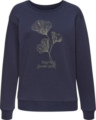 Lascana Sweatshirt mit gl&auml;nzenden Druckdetails, Loungewear