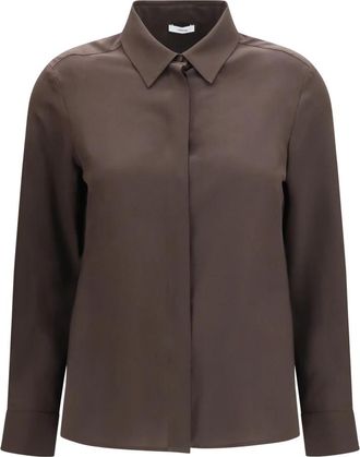 Lardini Seidenhemd - - Blouses & Shirts - Damen - Braun - XL