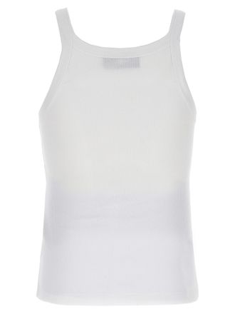 Fendi Womens White Cotton Sleeveles T-Shirt