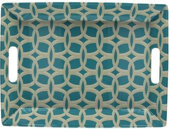 Tognana Serviertablett/Frühstückstablett/Tablett Trellis 50 x 37 cm, mit mediteranem Muster, aus hochwertigem Melamin