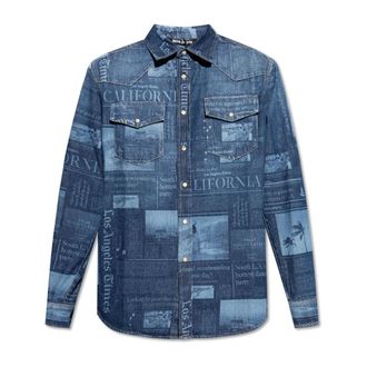 Palm Angels Denim Hemd - - Shirts - Herren - Blau - L