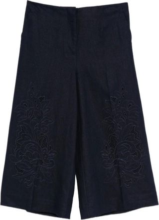 Twinset Femme, Pantalons, Bleu, Taille: 40 FR Cropped Pantalons