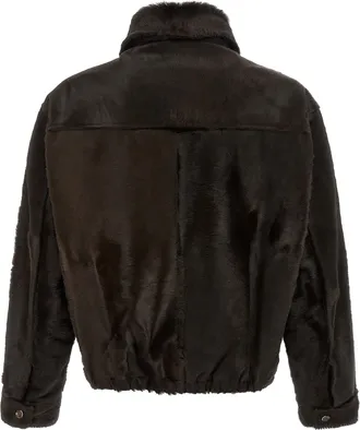 Giorgio Brato Pony Hair Calf Leather Jacket - Brown