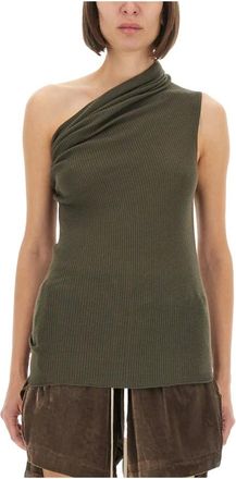Rick Owens Femme, Tops, Vert, Taille: 40 FR Athena Knit Top