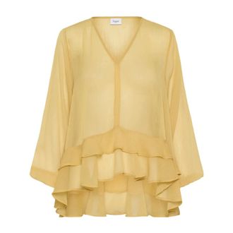 Saint Tropez LindzySZ Bluse - - Blouses & Shirts - Damen - Gelb - S