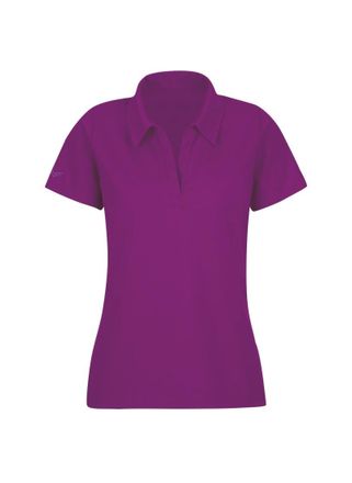 Trigema Damen Poloshirt ohne Knopfleiste,Brombeer,S