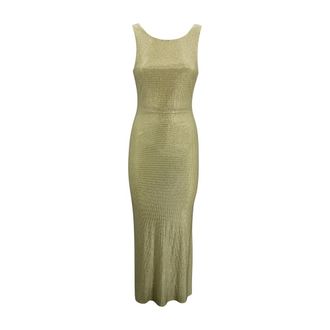 twentyfour Femme, Robes, Jaune, Taille: 44 FR Robe Longue Orn&eacute;e de Sequins